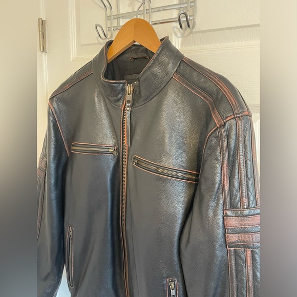 Black Rivet | Jackets & Coats | Black Rivet Antique Style Motorcycle ...